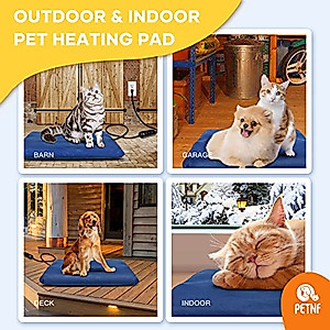 Outdoor Pet Heating Pads for Dogs, Safe Electric Cat Heating Pad with Timer, 6 Levels Adjustable Temperature Dog Cat Heated Bed Pad For Dog Cat House,Dog Heat Pad Outside with Removable Washable Cover