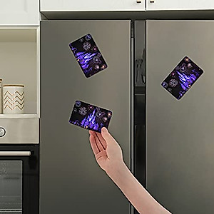 Castle with Fireworks Refrigerator Magnets, Fridge Magnets Dishwasher Magnet for Office Kitchen Cabinets Whiteboards Decorative Magnets 2 PCS