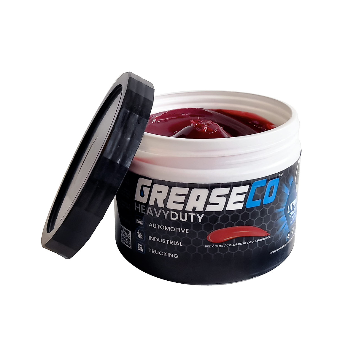 Red and Tacky Lithium Grease 1 LB Tub | Wheel Bearing | High Temp | Axle | Automotive | Trailer | 5th Wheel | Ball Joint | Tractor | Jar of Grease | Resealable Can of Grease | NLGI 2 | HeavyDuty