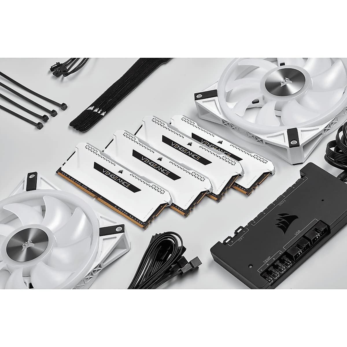 Corsair VENGEANCE RGB PRO SL DDR4 32GB (2x16GB) 3600MHz CL18 Intel XMP 2.0 AMD Ryzen iCUE Compatible Computer Memory - White (CMH32GX4M2D3600C18W)