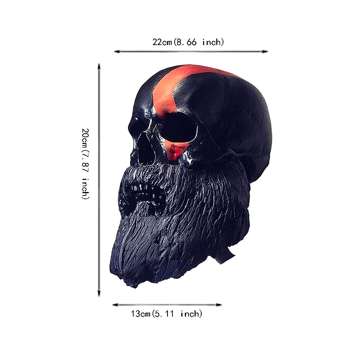 dyhngnfc Motorcycle Skull Helmet Holder Rack, Removable Resin Crafts Motorcycle Bike Accessories Helmet Storage Rack Wall Mount Hat Rack