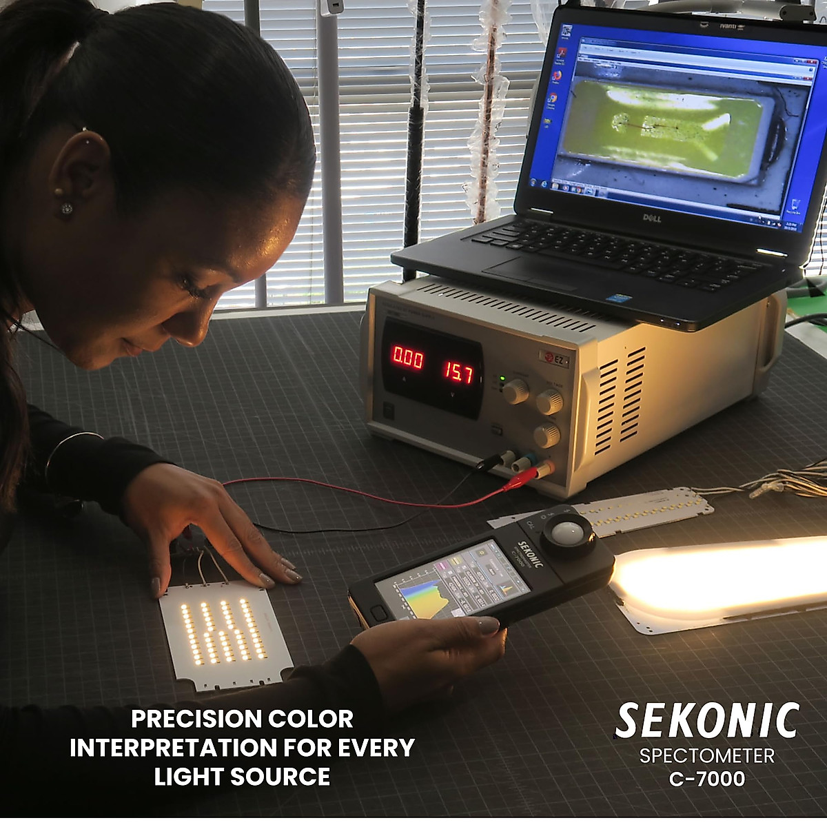 Sekonic C-7000 Spectrometer Spectrum Analyzer Bundle Kit - Portable Handheld Tool for Precision Color Control & Interpretation for Home, Designer's Firm, Engineering Lab & Industrial Use