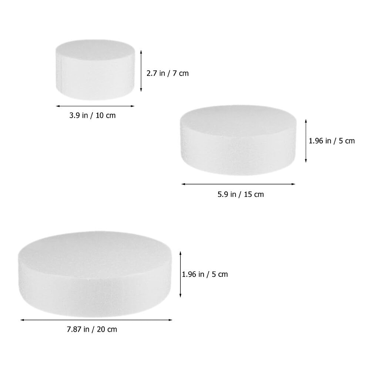 3pcs Prosthetic Foam Cake Model Cupcake Dummies Foams Cake Model Simulated Dummy Cake Baking Cake Dummies Cake Prop Cake Model Diy Cake Model Cake Dummy 7c Prosthesis Wedding White