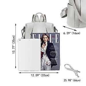 YALUXE Backpack Purse for Women Anti-Theft Leopard Genuine Leather School Travel Daypack