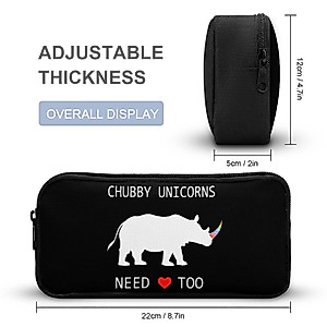 Save Chubby Unicorns Pencil Case Stationery Pen Pouch Portable Makeup Storage Bag Organizer Gift