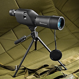 BARSKA 20-60x60 Waterproof Straight Spotting Scope with Tripod , Black