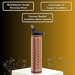 Seriously Ice Cold SIC 27oz Insulated Water Bottle Thermos, Premium Triple Layer Vacuum Stainless Steel, BPA Free Wide Mouth Lid with Carabiner Clip