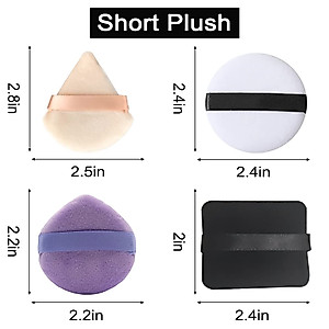 6Pcs Powder Puffs for Face Powder-Triangle setting makeup beauty powder puff for Loose Powder Mineral, Powder Body，Cosmetic Foundation,Undereye Setting,Wet Dry Face Exquisite Makeup sponge Tool