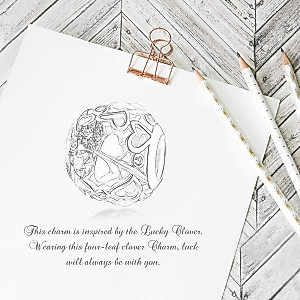 FOREVER QUEEN Lucky Clover Charm Bead 5A Cubic Zirconia 925 Sterling Silver Charms Pendant for Bracelets and Necklace for Women with Elegant Gift Box