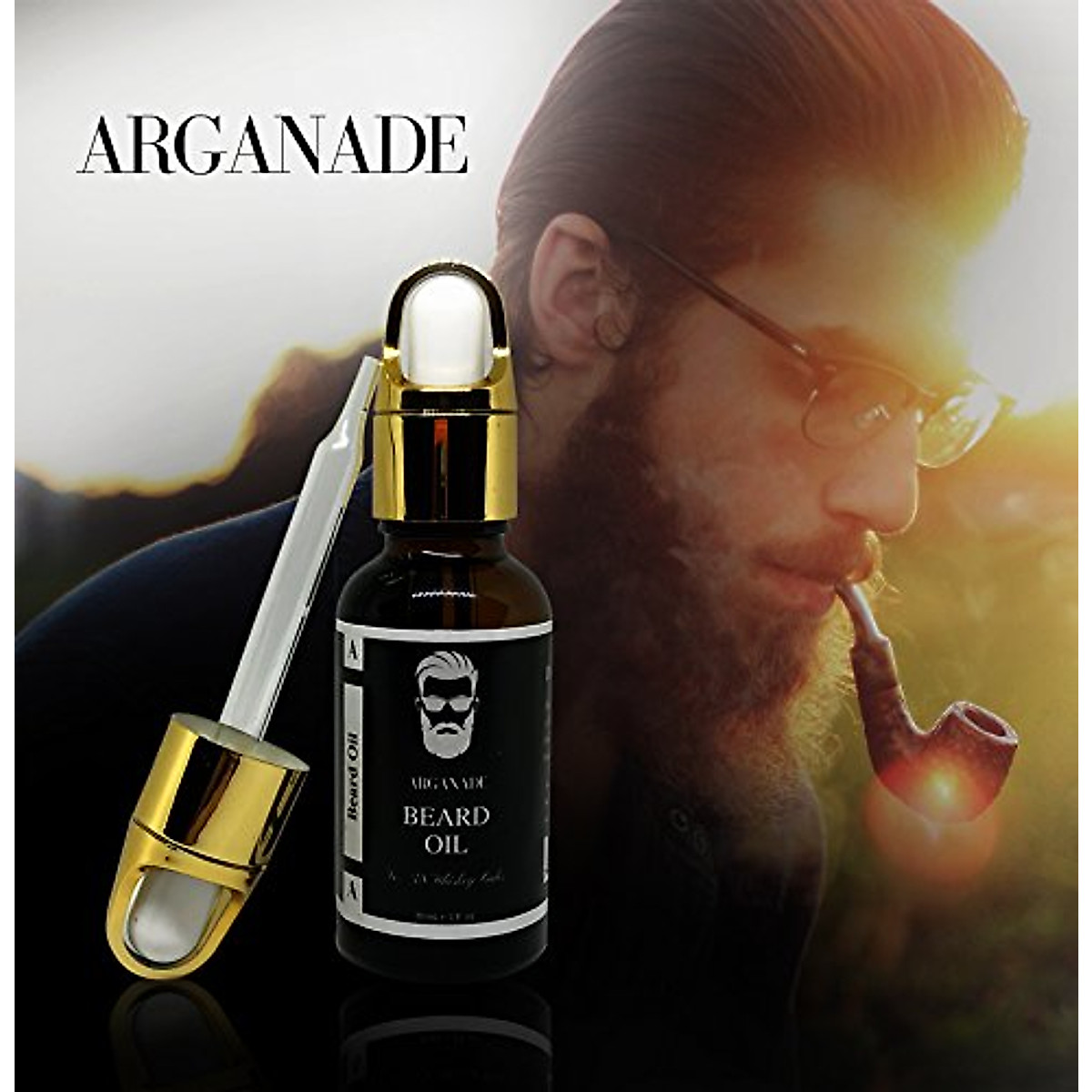 Arganade Premium Beard Oil - Leave-in Conditioner & Softener - Beard Growth Stimulating Oil (Bay Rum)