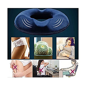 HHWKSJ Seat Cushion for Office Chair – Memory Foam Tailbone Pillow Pad for Sitting, Computer, Desk, Chair, Car– Contoured Posture Corrector for Sciatica, Coccyx Back Pain Relief