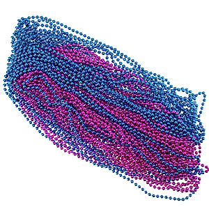 50 Pcs 6mm Baby Gender Reveal Beads for Baby Shower Announcement Party Supplies 33 Inch Baby Blue Hot Pink (6mm 50 pcs)