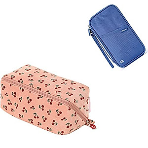VanFn Passport Wallets and Cosmetic Bags, Makeup Bag Cosmetic Bag for Women Cosmetic Travel Makeup Bag Large Travel Toiletry Bag for Girls Make Up Bag Brush Bags Toiletry Bag