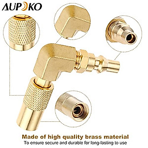 1/4 inch RV Quick Connect Adapter Conversion Fitting Elbow, Low Pressure 90 Degree Elbow Adapter Fitting for Blackstone Tabletop Grill 17 Inch and 22 Inch Propane Gas Camping Grill