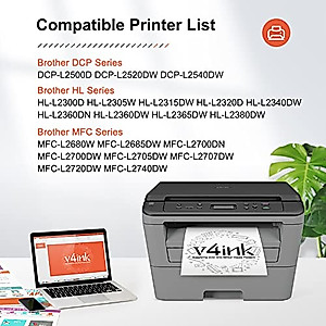 v4ink 3PK Compatible Tray_Toners_Cartridges_Printer for Brother TN660 TN630 Toner Ink for Brother MFC-L2700DW HL-L2300D HL-L2320D HL-L2340DW HL-L2380DW DCP L2540DW L2520DW MFC L2740DW L2720DW Printer