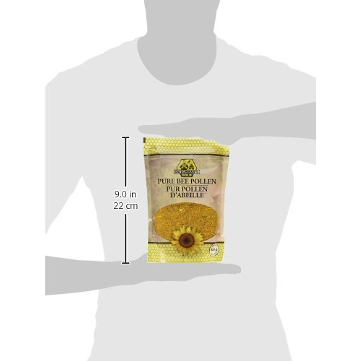 Dutchman's Gold Bee Pollen Granules (500g) - Pure Dried Pollen - Natural Superfood with Vitamins, Minerals, Proteins - Raw and Unprocessed Alternative to Nutritional Supplements