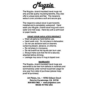 Mugzie brand 16-Ounce Travel Mug with Insulated Wetsuit Cover - Old Flag