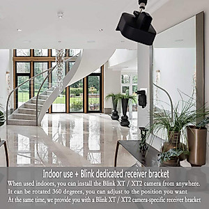 All-New Blink Camera Wall Mount Bracket, Weather Proof 360° Protective Plastic Housing Cover and Adjustable Wall Mount Bracket for Blink Indoor Outdoor Home Security Camera System Black(3Pack)