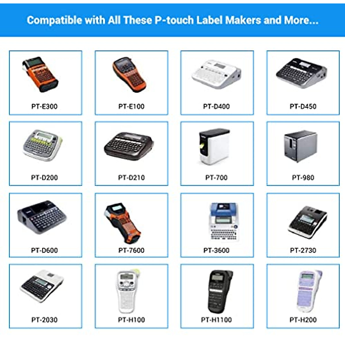 Labold Replacement for Brother Ptouch Tz Tze Label Tape Tze-231,Tz-231 12mm 0.47 Laminated Black on White, Compatible with P-Touch Pt-d210, PTD200, H110, 1280 Label Maker, 26.2ft, 4Pack