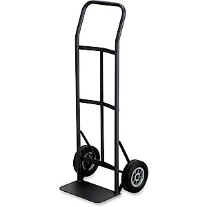 Safco Products Tuff Truck Continuous Handle Hand Truck - 400 lbs. Capacity -Black Powder Coat Finish - With Flow-Back Handle Design - Heavy-Gauge Tubular Steel Frame. For Moving Storage and More
