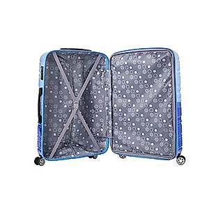 Rockland Melbourne Hardside Expandable Spinner Wheel Luggage, Two Tone Blue, 2-Piece Set (20/28)