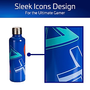 Paladone Playstation Water Bottle, Metal Sports Bottle
