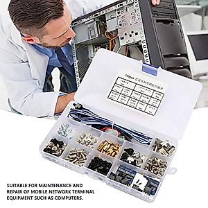 189PCS Computer Standoffs Screws Assortment Kit,DIY Motherboard Hard Disk Screws,Computer Repairing Accessories,with Case