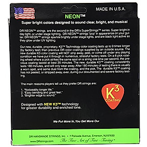DR Strings HI-DEF NEON Bass Guitar Strings (NGB5-45),Black