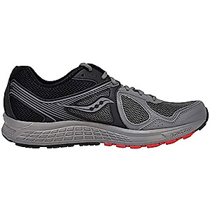 Saucony Men's Cohesion 10 Grey/Black/Red Running Shoe 10 M US