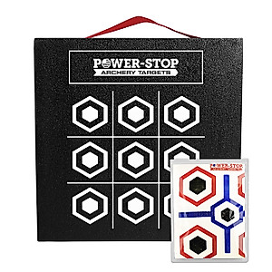 Power-Stop Archery Targets - 24" High-Density Big Block Foam Target for Broadheads and Field Tips