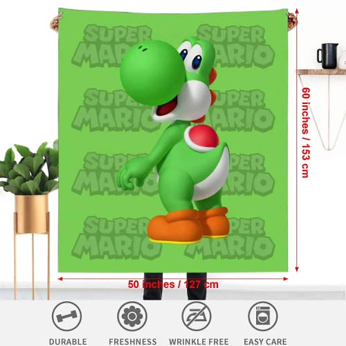 Boutique Throw Blanket - Super Soft Fleece Throw Blankets,Fuzzy Plush Blanket Oversized,Thin Lightweight Blanket for All Season - Style 2 - 50 x 60 inches