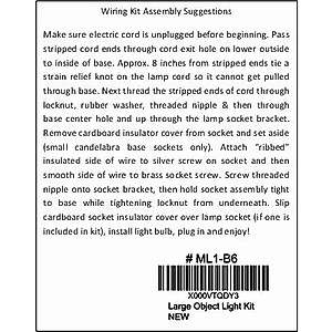 Creative Hobbies Large Ceramic Christmas Tree Wiring Kit with 3.5 Watt LED Bulb - Standard (Edison) Base Socket - Perfect for Lighting Large Size Objects and DIY Projects