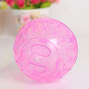 Giveme5 Pack of 3 Plastic Mini 4 inch Small Run Exercise Ball for Cute Hamster Gerbil Rat Mice Pet Jogging Play Toy (Color Random)