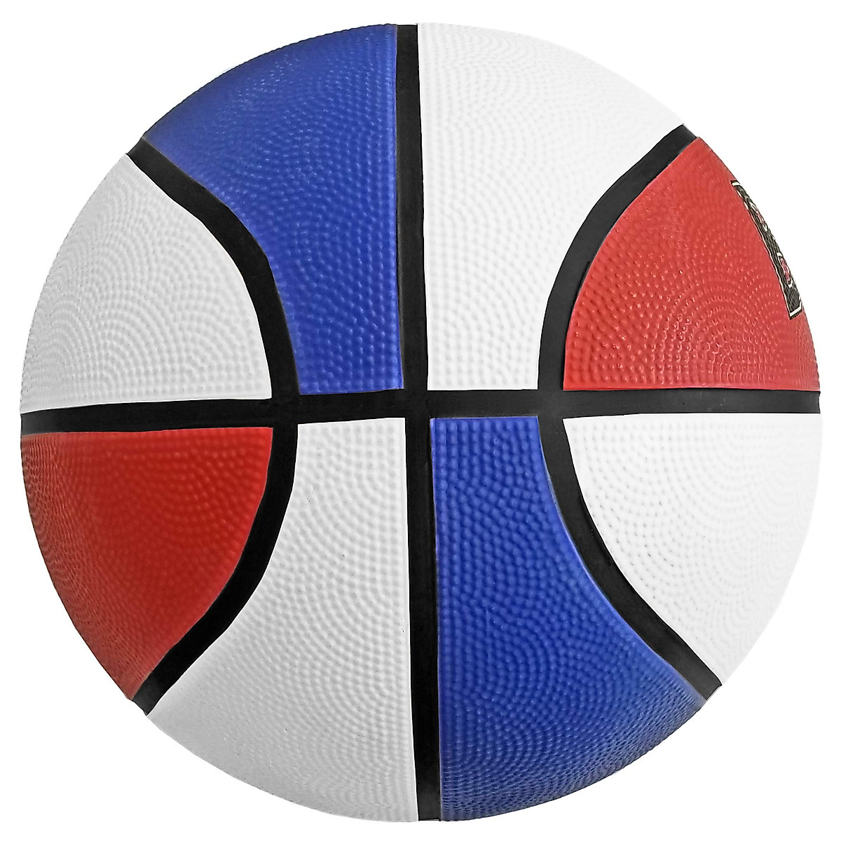 Jsport (Pack of 12) Official Size 7 Basketballs - Red/White/Blue Bulk Basketballs with Pump