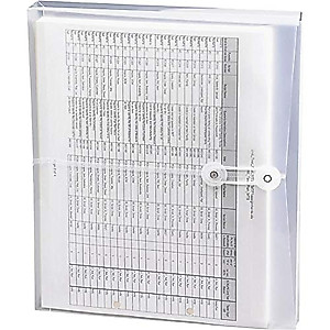 Smead Poly Envelope, 1 1/4 Inch Expansion, String-Tie Closure, Side Load, Letter Size, Clear, 5 per Pack (89521)