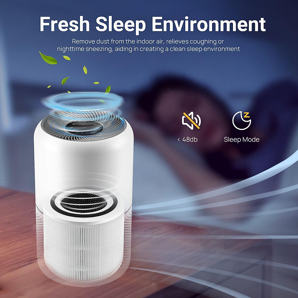 Core 300 Replacement Filter for LEVOIT Core 300 and Core 300S Air Purifier, 2 Pack 3-in-1 H13 True HEPA Filter Replacement, Core 300-RF, White