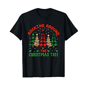 Rocking Around The Christmas Tree Rock Music Christmas T-Shirt