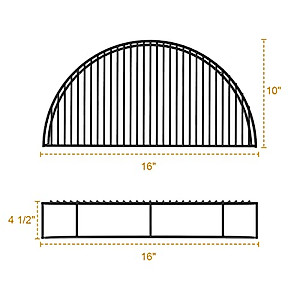 Grilling Corner Porcelain Steel Warming Grill Rack Compatible with Kettle Grills -Charcoal, Weber, Char-Broil, Also Fit Kamado Joe, Louisiana, Pit Boss Grills， (18-inch)