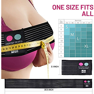 Everyday Medical Breast Implant Stabilizer Band I Post Surgery Breast Augmentation and Reduction Strap I Chest Belt I Breast Support Bandage I One Size Fits All