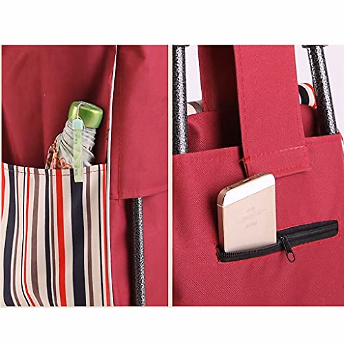 SDYL Folding Shopping Hand Cart Replacement Bag, Portable Waterproof Oxford Cloth Shopping Cart Backup Trolley Bags, Reusable Shopping Spare Bag, 563220cm