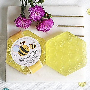 Kate Aspen Sweet Honey & Fresh Flower Scented Honeycomb Soap, Mommy to Bee Baby Shower Favors, Pack of 4 Count,21084NA