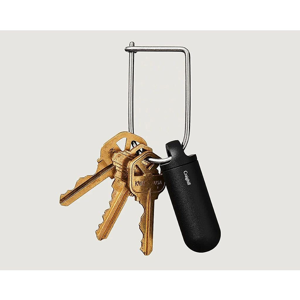 Craighill Key Capsule - Pill Container Keychain, Portable Vitamin Case for Travel, Camping & Everyday, EDC Accessory, Lightweight, Anodized Aluminum - Black