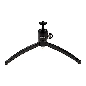 Fotodiox Pro Heavy Duty Tabletop Arched-Leg Tripod - All Metal, Foldable with Pan/Swivel Ballhead for Cameras, Monitors, LED Lights, Flashes, Mic and more
