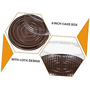 HOMSFOU 20pcs 8 Clear Cake Reusable Cake Containers Cake Containers with Lids Cake Holder with Lid Wedding Cake Stand Disposable Cake Carrier Cupcake Pan A024 With Cover Bread Box