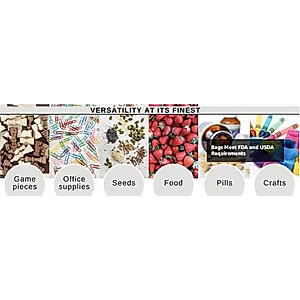 Dazzling Displays Small Plastic Bags - 100 Pack of 2 Mil, 2 x 2 Inch Resealable Self-Locking Jewelry Bags, Ideal Small Bags for Organizing & Storage