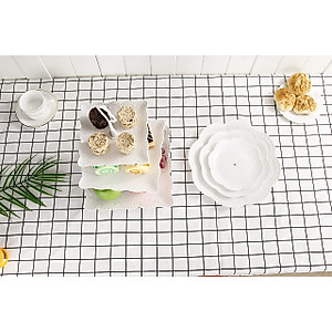 2 Set 3-Tier White Dessert Cake Stand, Plastic Pastry Stand Small Cupcake Stand Cookie Tray Rack Candy Buffet Set Up Fruit Plate and Trays for Wedding Home Birthday Party Decor Serving Platter