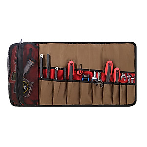 WOLVERINE 28" 16 Pocket Utility Roll | Durable Nailhead Nylon, Adjustable Straps, and Versatile Pockets for On-The-Go Tool Organization