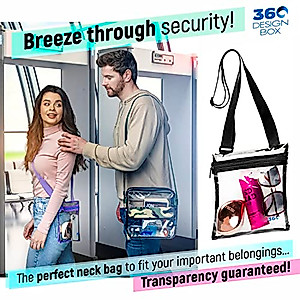 Clear Purses for Women Stadium Crossbody | Small Clear Bag Stadium Approved under 12x6x12 for Concert, Festival, Games Events