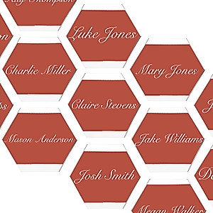 Spec101 Acrylic Place Cards - 2 x 3.5 Inch Hexagon Acrylic Blanks for Acrylic Signs and Table Place Cards, 20Pc