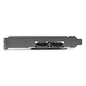 StarTech.com 2 Port PCI Express SATA 6 Gbps eSATA Controller Card - Dual Port PCIe SATA III Card - 2 Int/2 Ext - SATA III 6Gbps (PEXESAT322I)